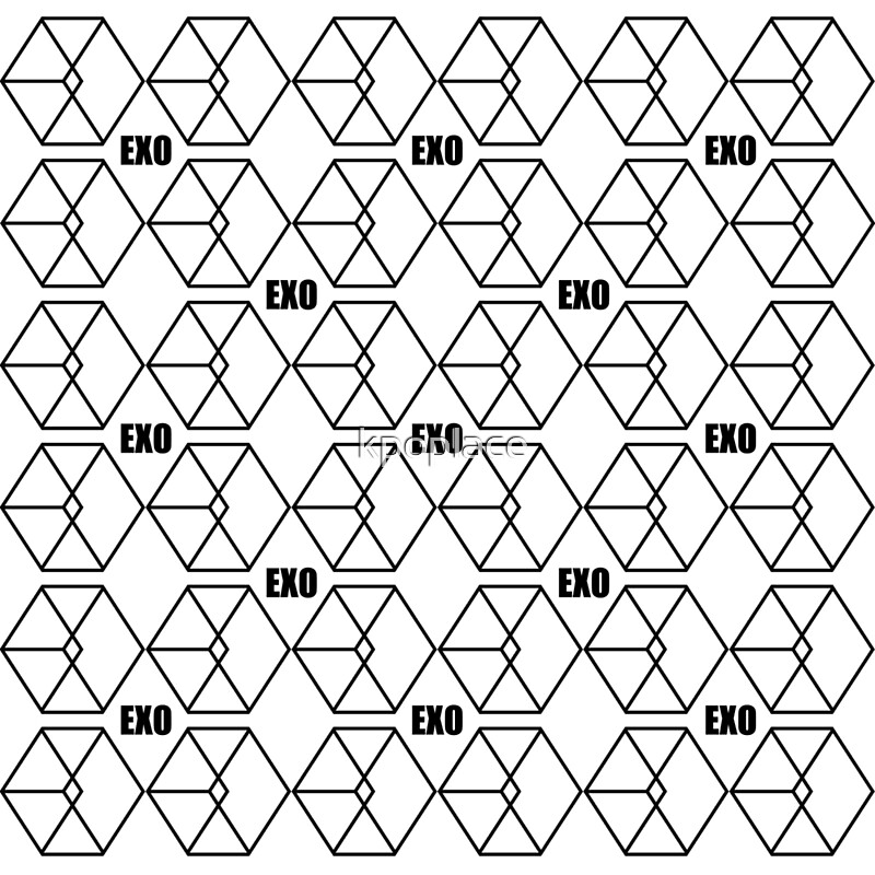 "EXO Call me baby Pattern black" by kpoplace | Redbubble