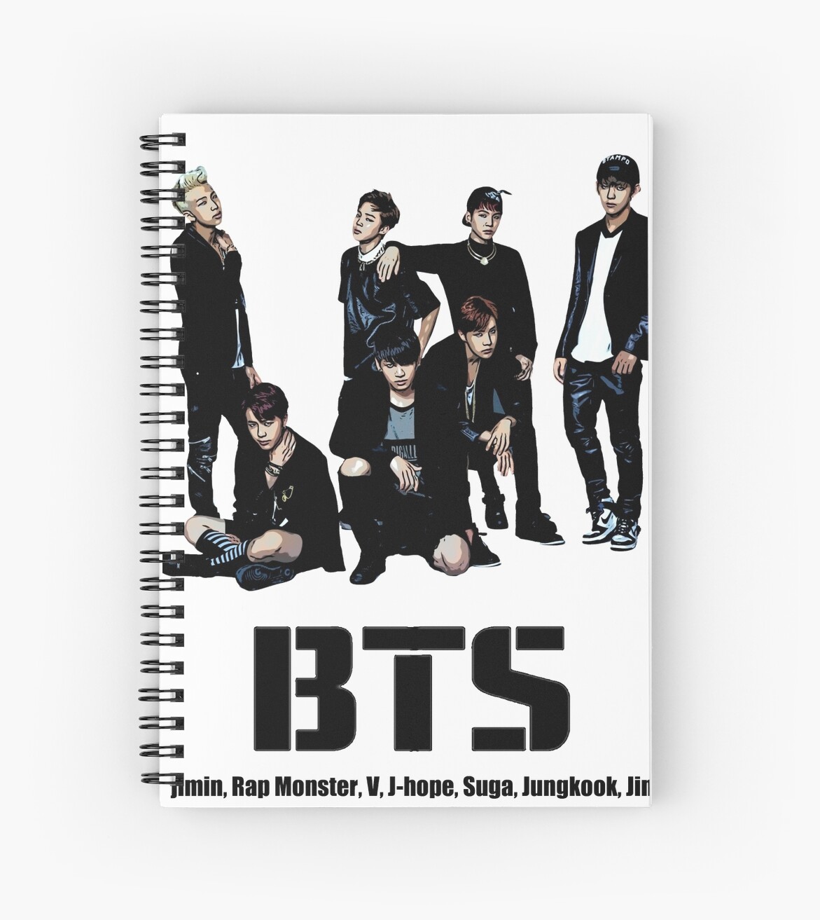 "BTS Bangtan Boys" Spiral Notebooks by kpoplace | Redbubble