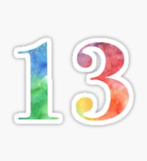 Number 13: Stickers | Redbubble