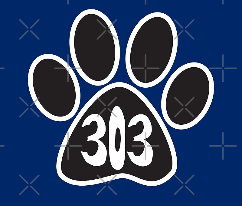 "Hand Drawn Colorado Paw 303 Area Code" by itsrturn | Redbubble