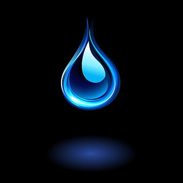 "Glowing water drop ( Clean water )" Art Board Print for Sale by ...