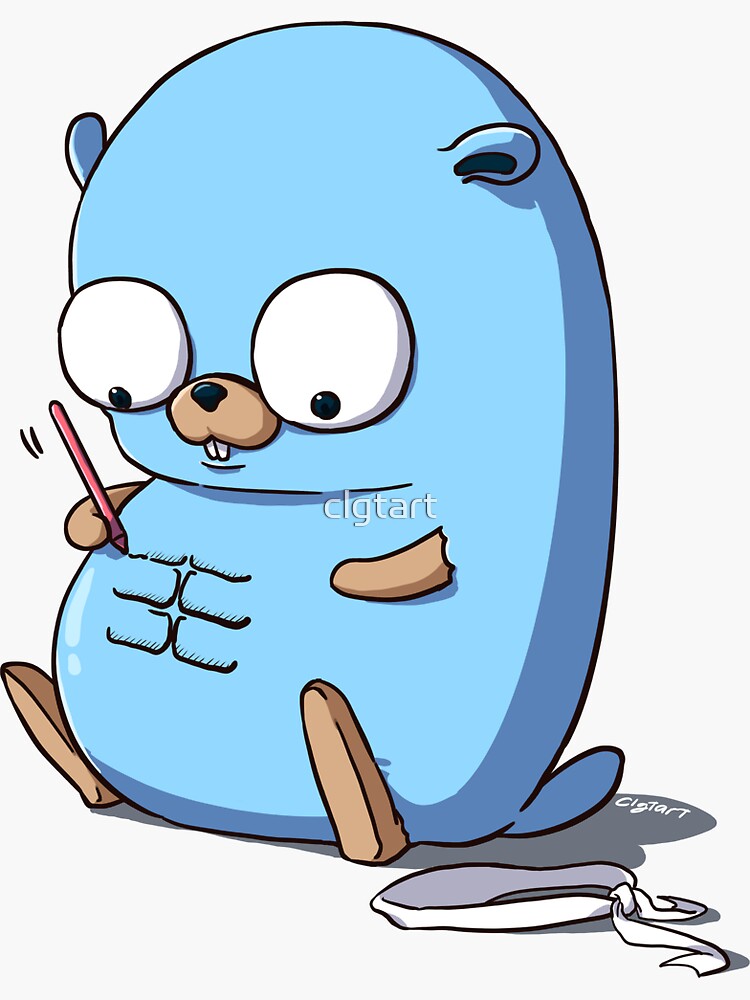 Golang Gopher Go Six Pack Sticker By Clgtart Redbubble