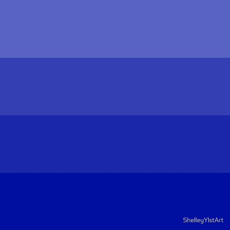 "Four Shades of Blue" by ShelleyYlstArt | Redbubble