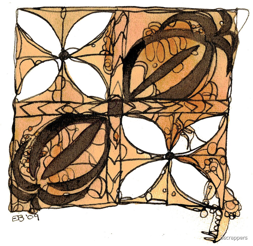 "Tapa Flowers" by 3scrappers | Redbubble