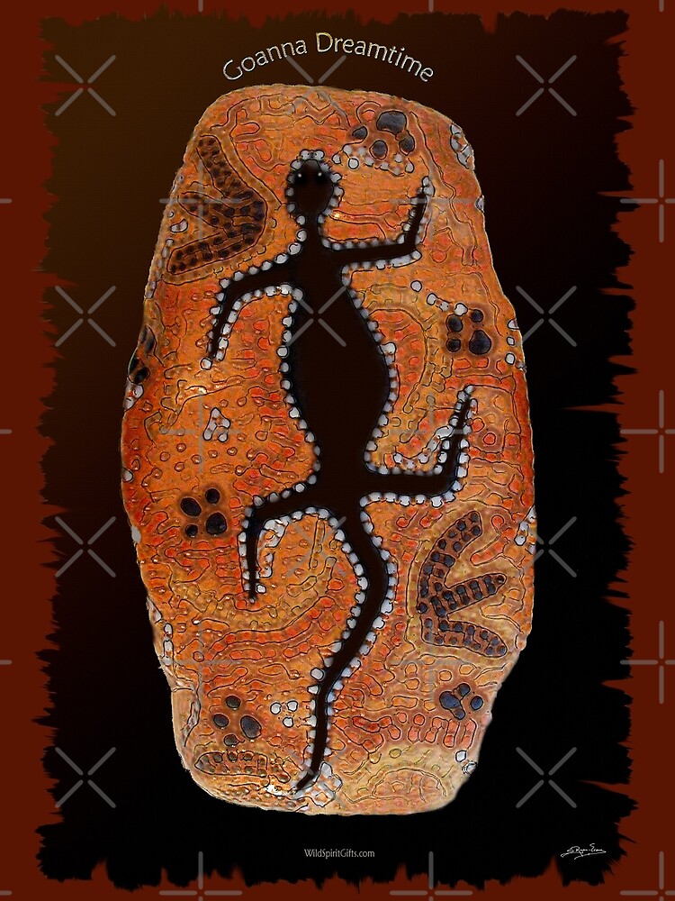 ""Goanna Dreamtime" Australian-themed Art" by Skye Ryan-Evans | Redbubble
