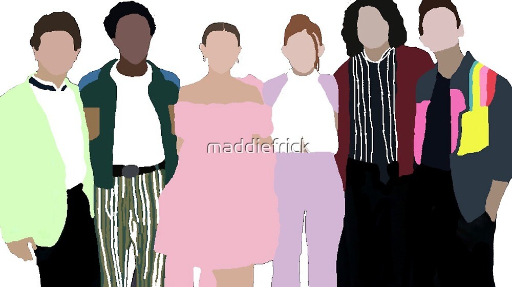 "Stranger Things Cast Sticker" by maddiefrick | Redbubble