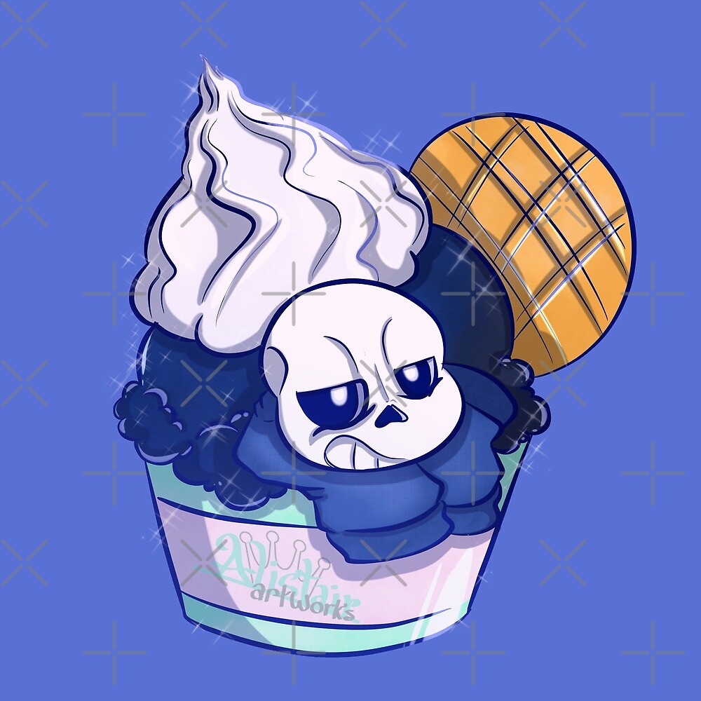 "Undertale Sans Ice cream" by AlistairArtwork | Redbubble
