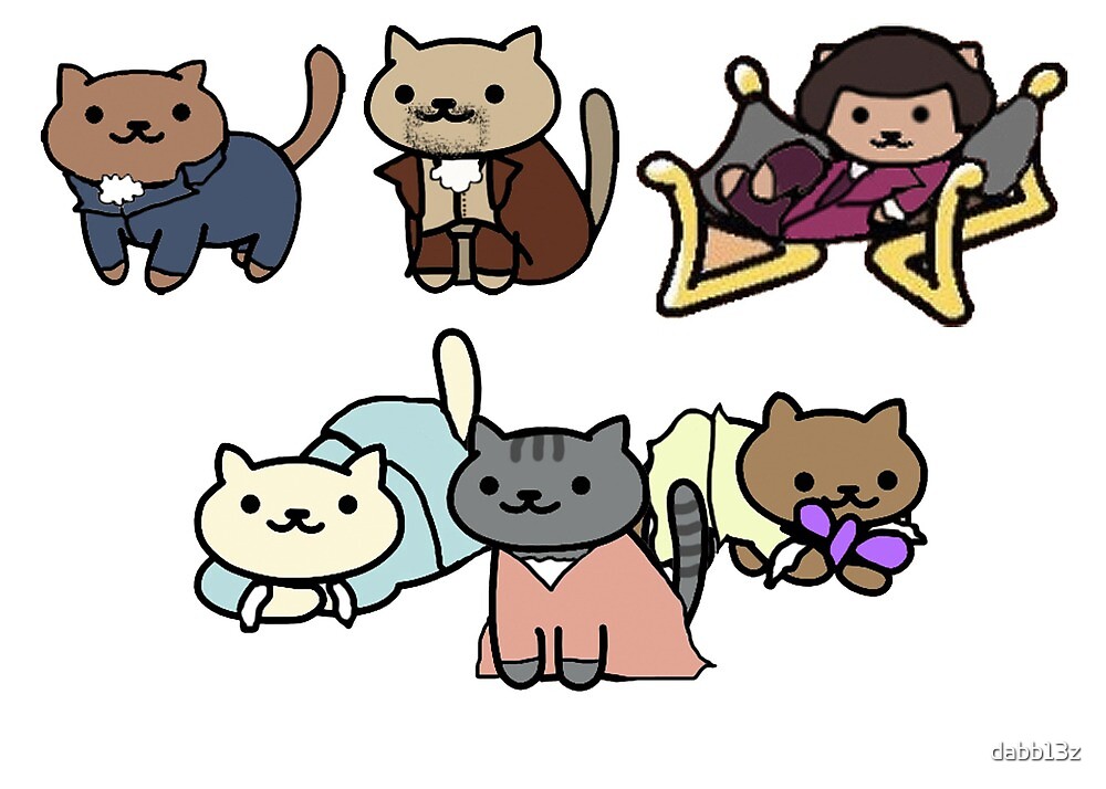 "Hamilton Characters as Neko Atsume Cats" by dabb13z | Redbubble