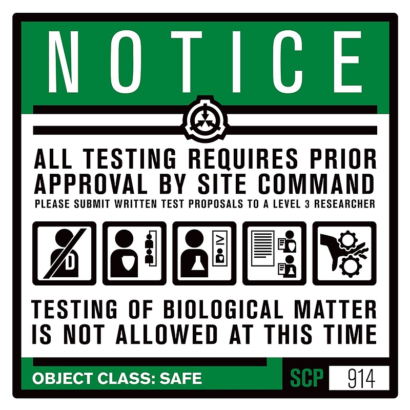 "SCP 914 Warning Sign" by narshero | Redbubble
