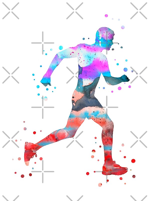"Running man, running, man sport" by Rosaliartbook | Redbubble