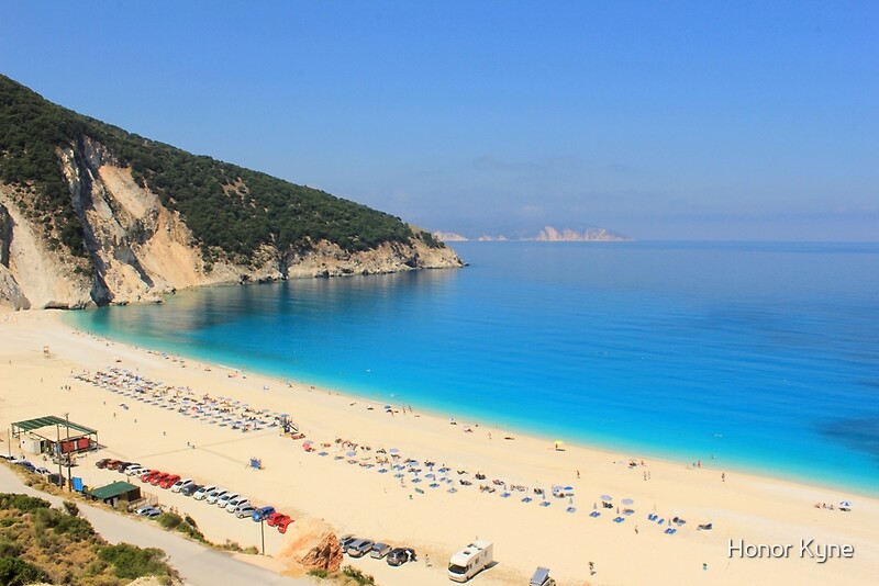 "Myrtos Beach - Kefalonia" by Honor Kyne | Redbubble