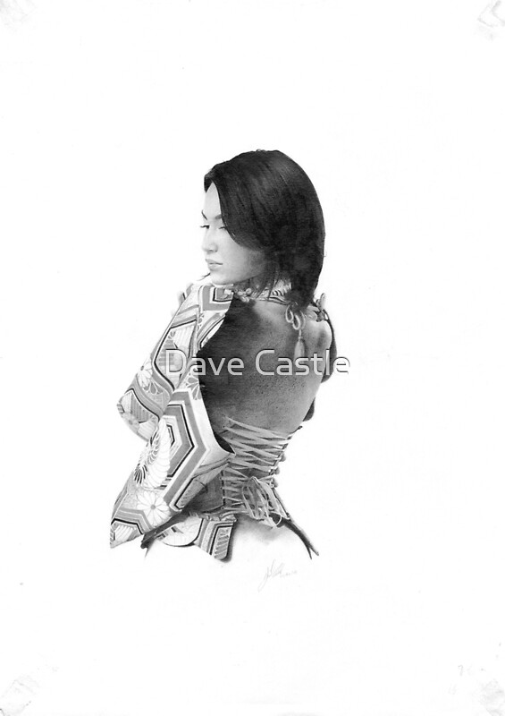 "Pencil Drawing "My Geisha"" by Dave Castle | Redbubble