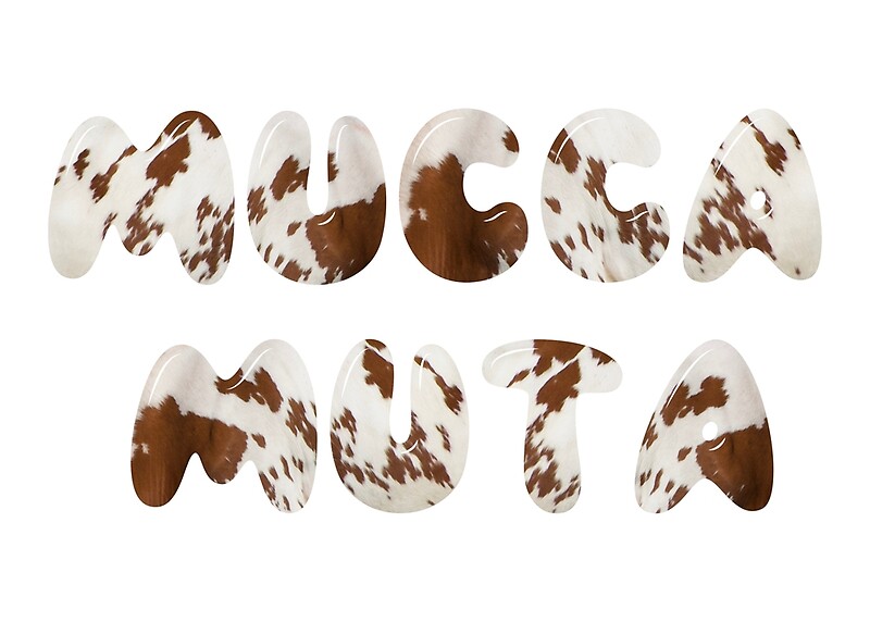 "Mucca Muta italian 4 Stupid Cow" by Hell-Prints | Redbubble