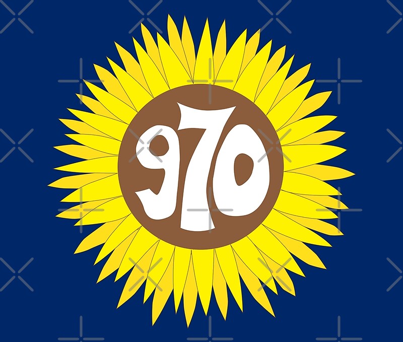 "Hand Drawn Colorado Sunflower 970 Area Code" by itsrturn | Redbubble
