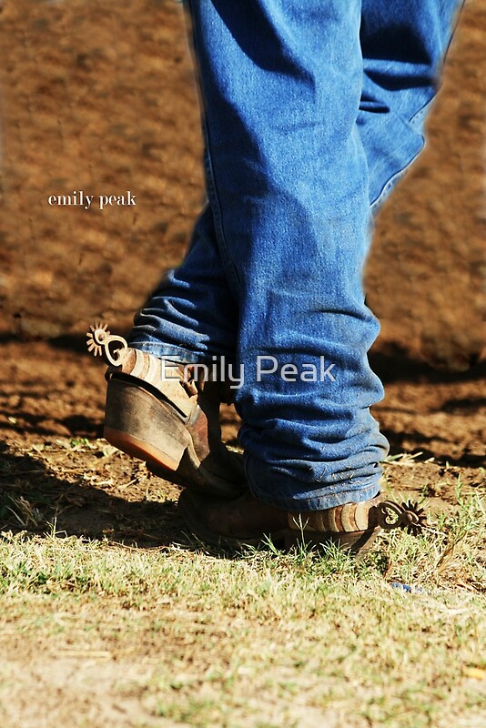 "Crossed Cowboy Legs" by Emily Peak | Redbubble