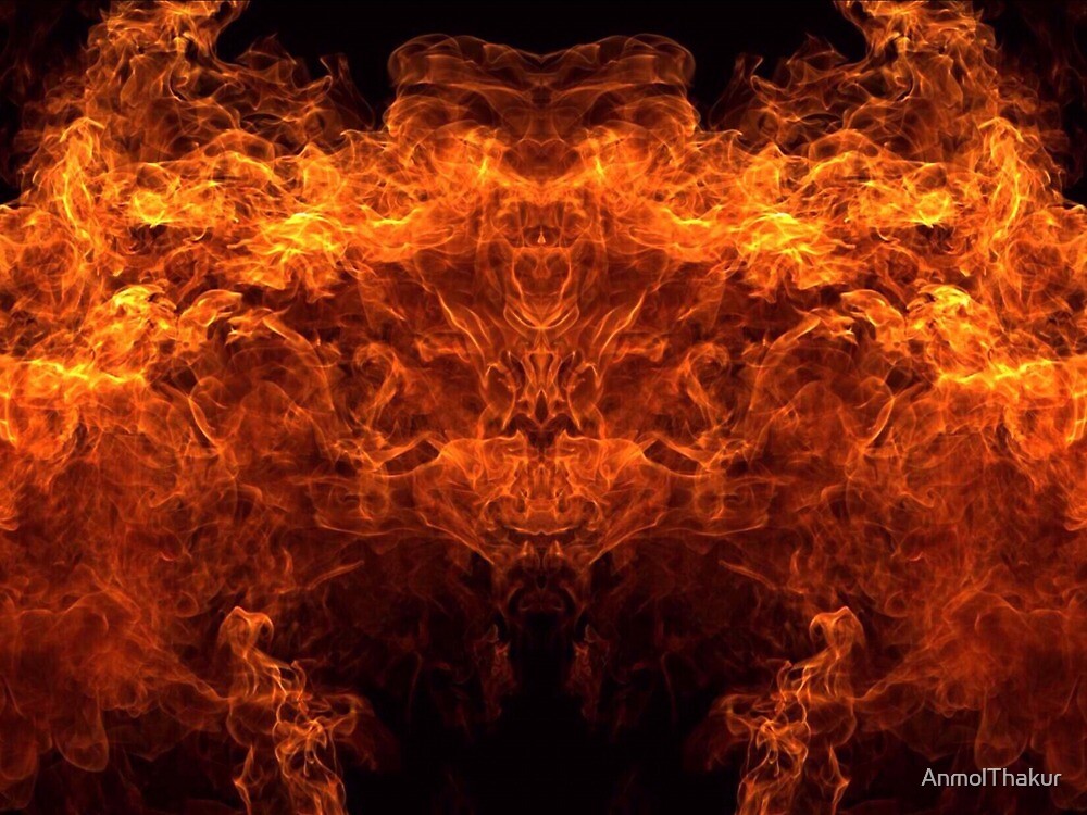 "Flaming spider" by AnmolThakur | Redbubble