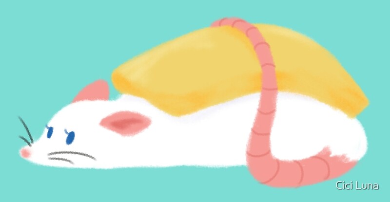 "Tamago Sushi Rat" by Cici Luna | Redbubble
