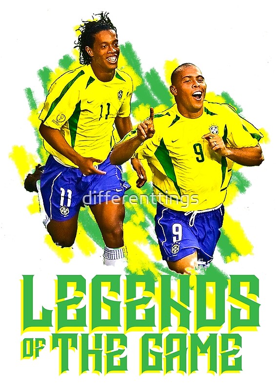 "Ronaldinho and ronaldo brazil football print art" by differenttings ...