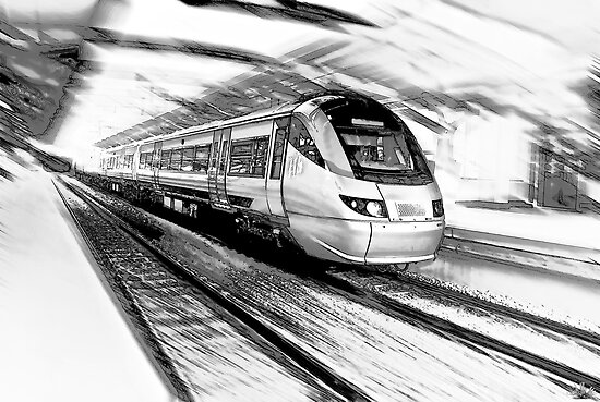 "The Gautrain - High Speed Commuter Rail." Poster by RatManDude | Redbubble