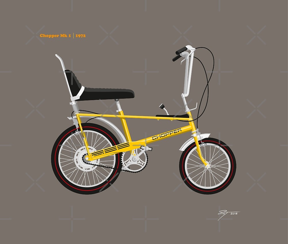 "Raleigh Chopper Mk 1 Golden Yellow" by Tunstall | Redbubble