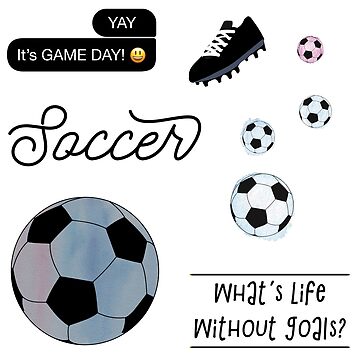 "Black Watercolor Soccer Sticker Pack" Sticker for Sale by The-Goods ...