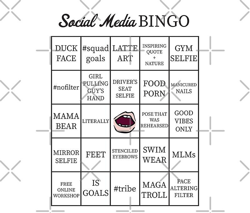 "Social Media Buzzword Bingo Card" by itsrturn | Redbubble