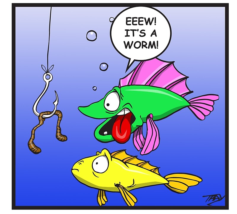 "Eeew! It's a Worm!" by wickedcartoons | Redbubble