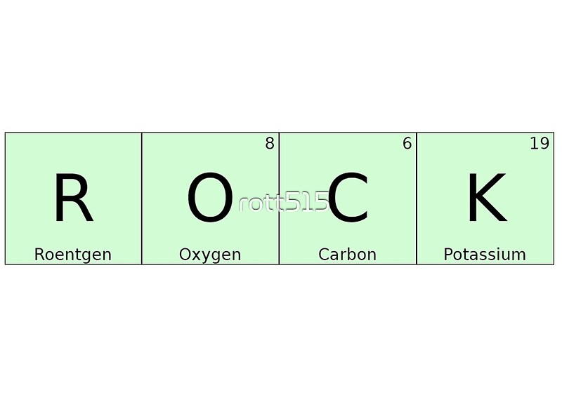 "Funny Rock Periodic Table Elements" by rott515 | Redbubble