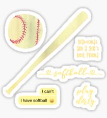 Softball Stickers | Redbubble