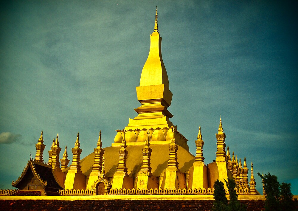 "Laos Temple" by Jerry Schlagheck | Redbubble