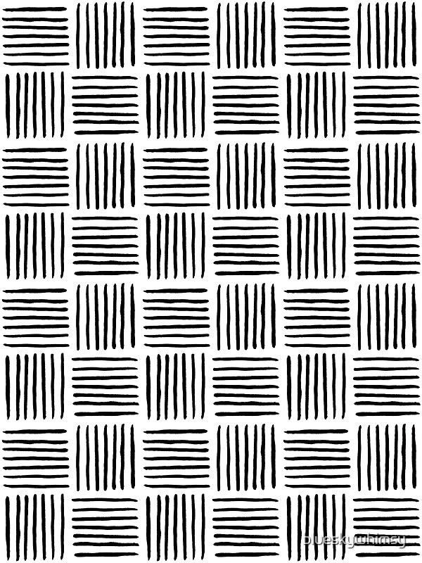 "Black Sideways Stripes - Mudcloth Tribal Pattern" by blueskywhimsy ...