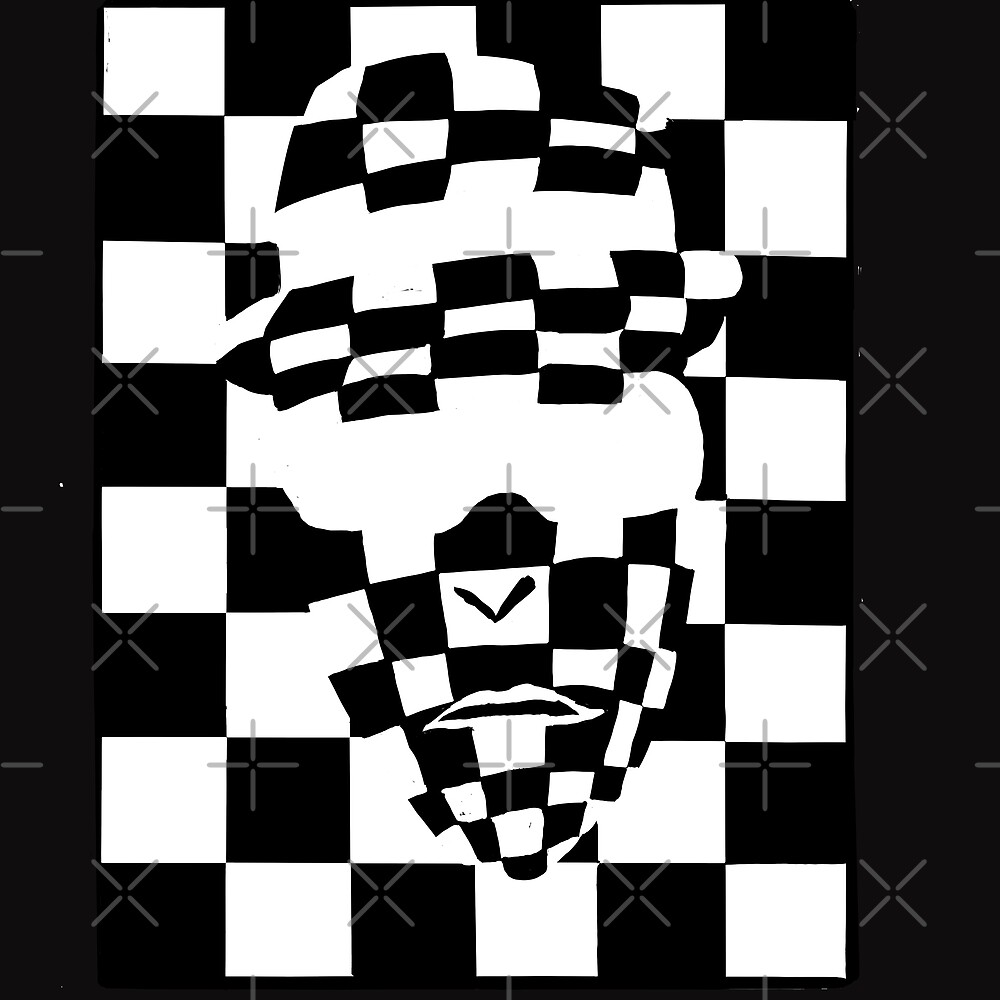 "Chequered SKA Face " by Christopher Geary | Redbubble