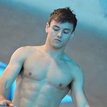 "Tom Daley 2016 with GB towel" Sticker for Sale by katonym | Redbubble