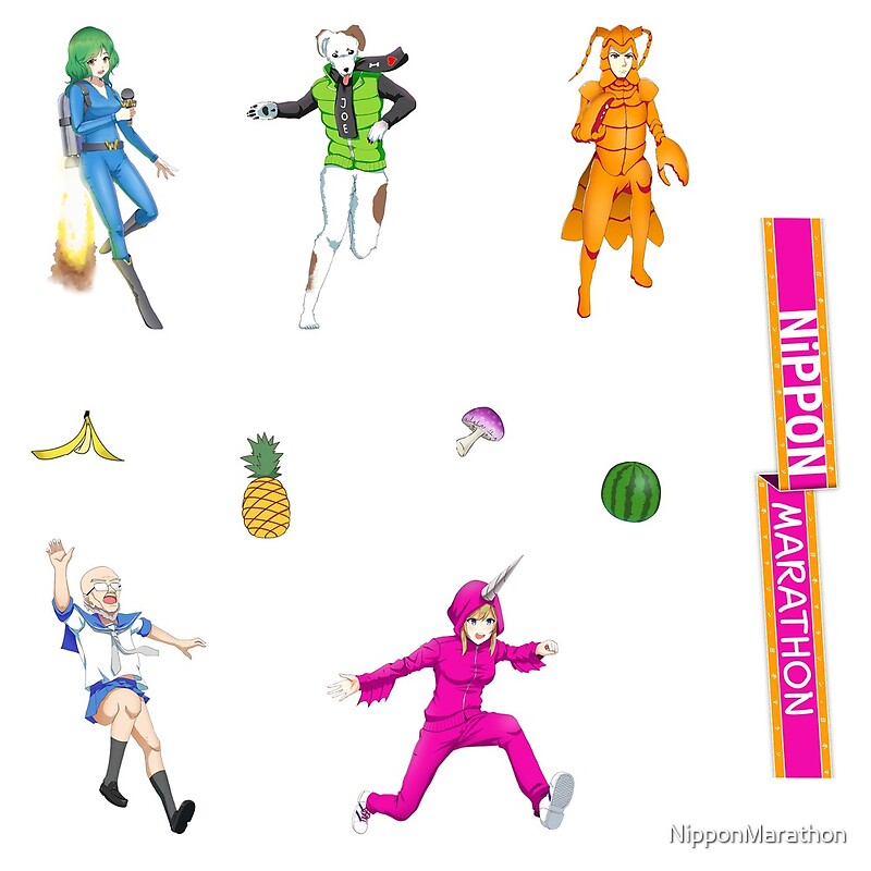 "Nippon Marathon Stickers: Let's Party" by NipponMarathon | Redbubble