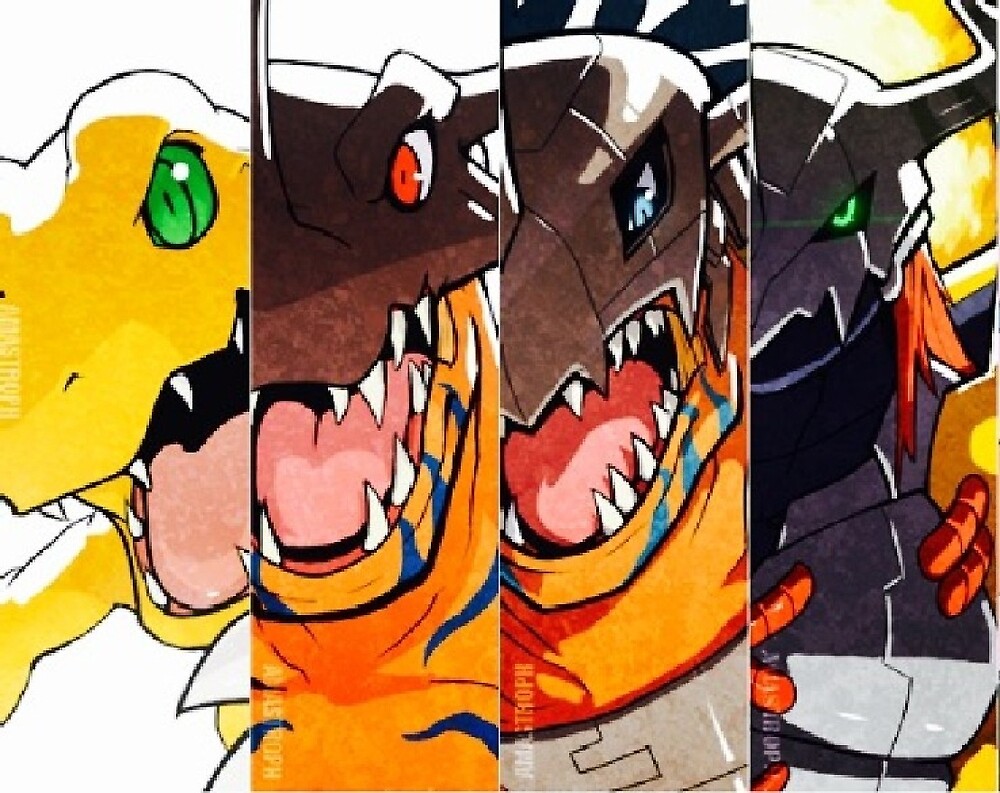 "Greymon evolution" by Digital-HERO100 | Redbubble