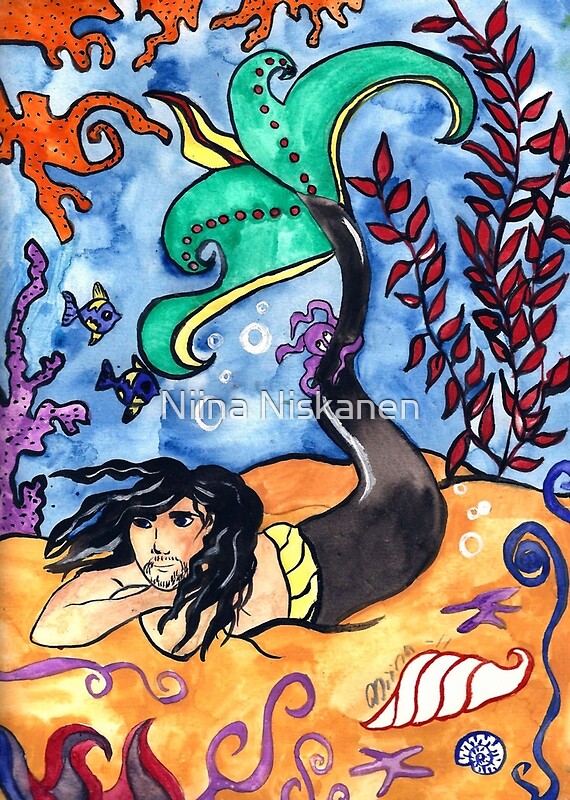 "Merman Archie" by Niina Niskanen | Redbubble