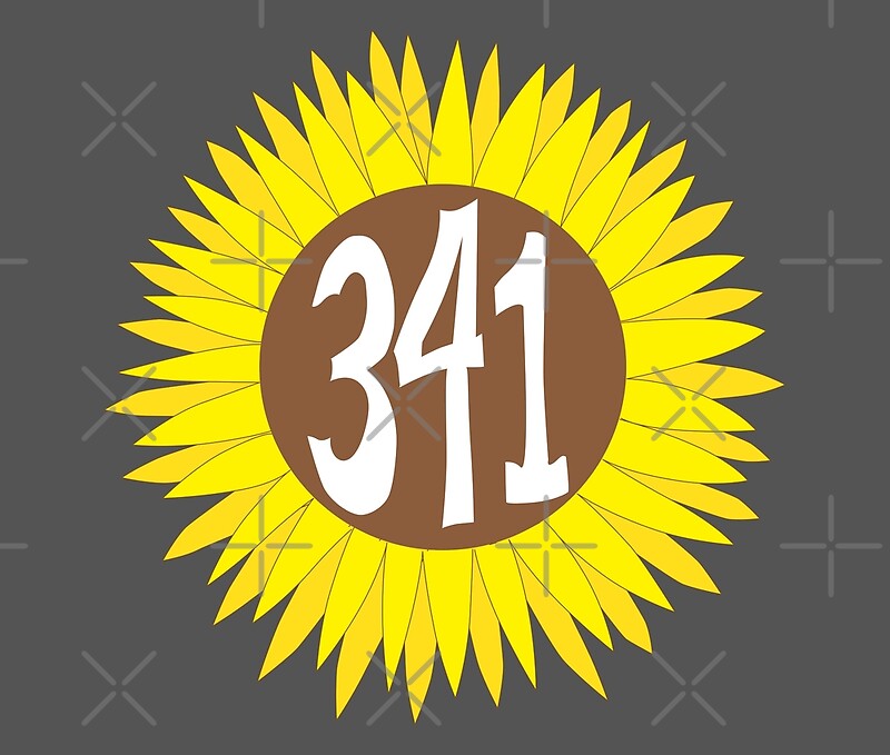 "Hand Drawn California 341 Area Code Sunflower" by itsrturn | Redbubble