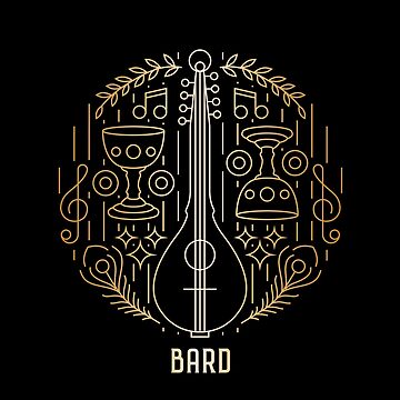 "Bard - Gold" Sticker for Sale by Yaniir | Redbubble
