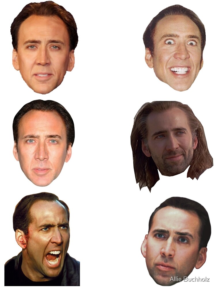 "Nicolas Cage Faces" by Alexandra Buchholz | Redbubble