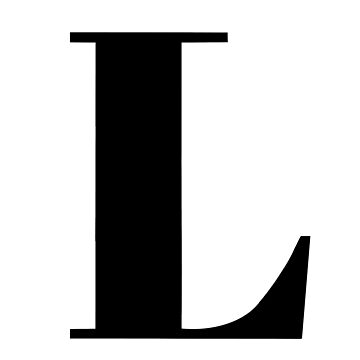 Lámina artística for Sale con la obra «La letra L (negra)» de ...