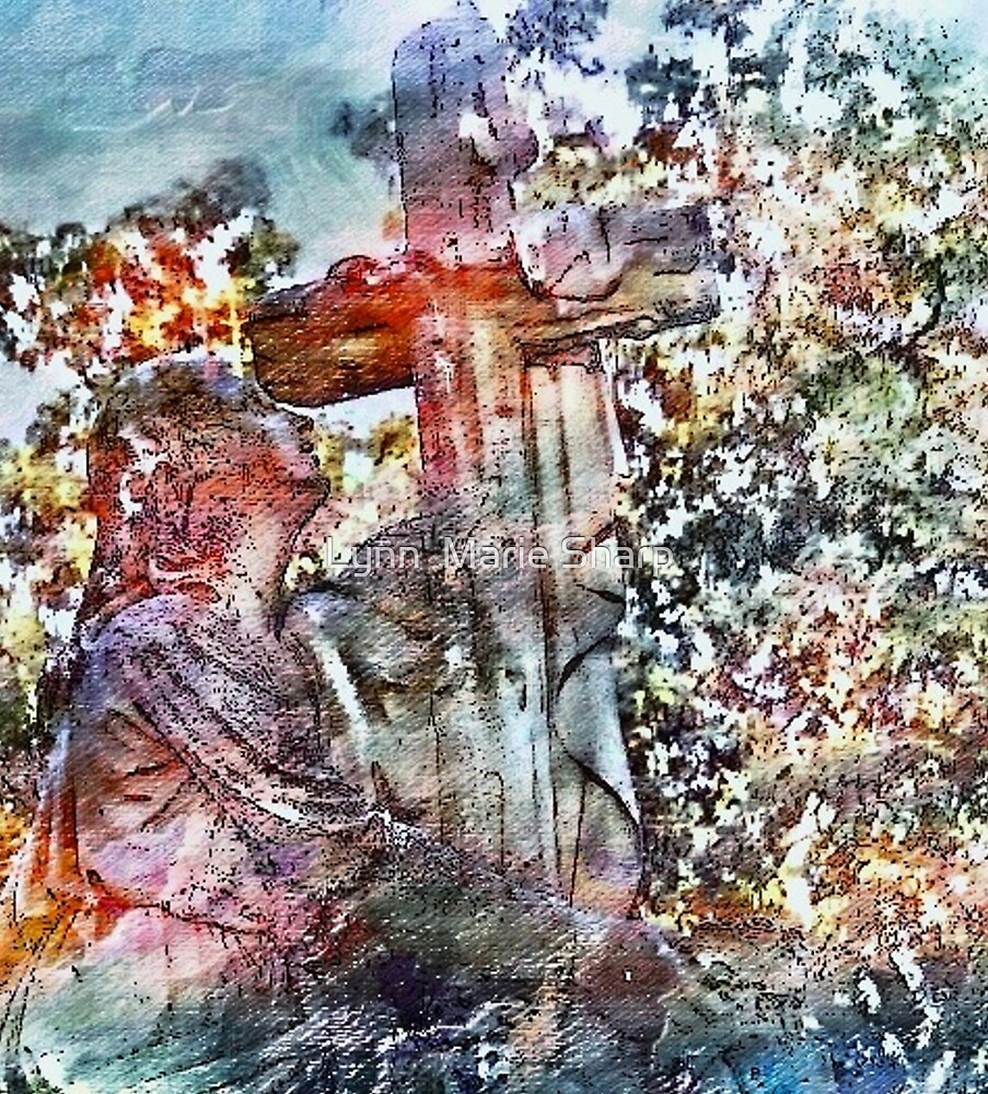 "Cling To The Cross" by Lynn Marie Sharp | Redbubble