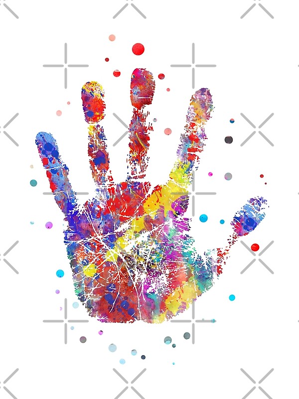 "Handprint, human hand-print" by Rosaliartbook | Redbubble