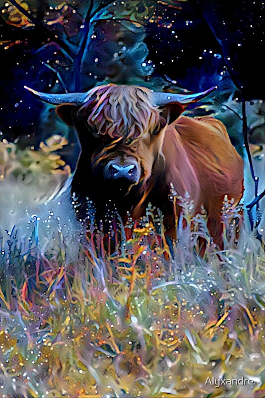 "Dreams of a Celestial Bull" by Alyxandre | Redbubble