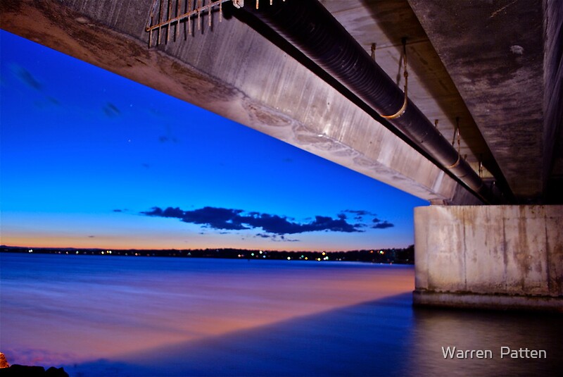 "Night shot Toukley Bridge,8.20pm" by Warren Patten | Redbubble