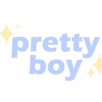 "Pretty Boy Sticker (blue)" Sticker for Sale by Dani Ramirez | Redbubble