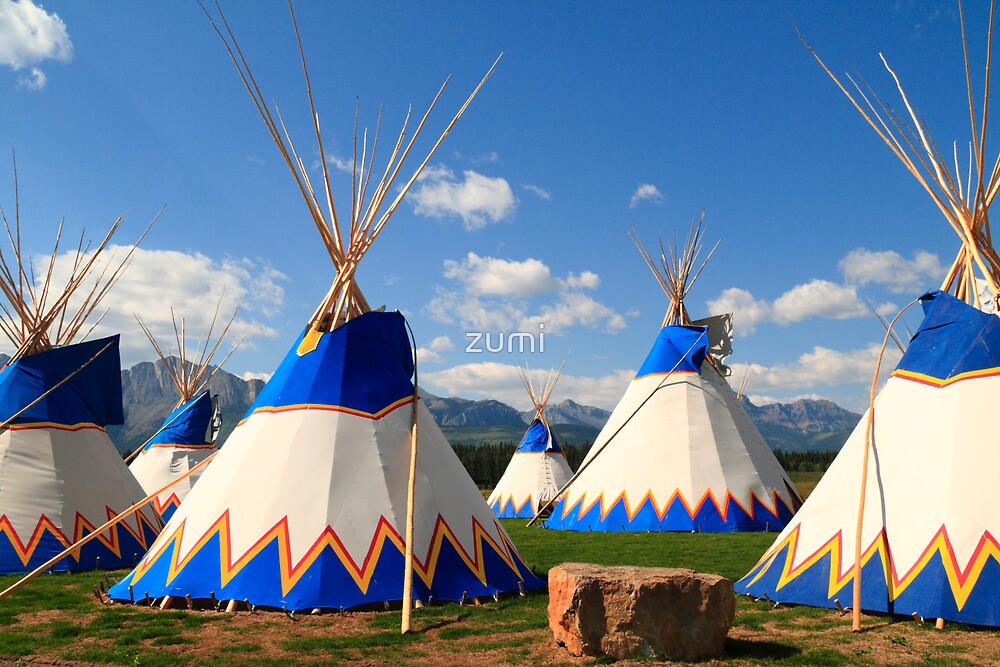 "Stoney Nakoda teepees" by zumi | Redbubble