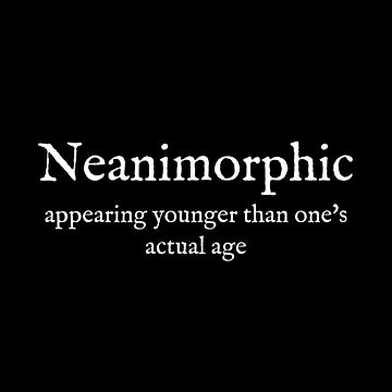 "N: Neanimorphic:English:White Text " Art Board Print for Sale by ...