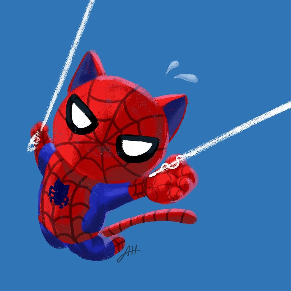 "Spider Meow " by hupaints | Redbubble