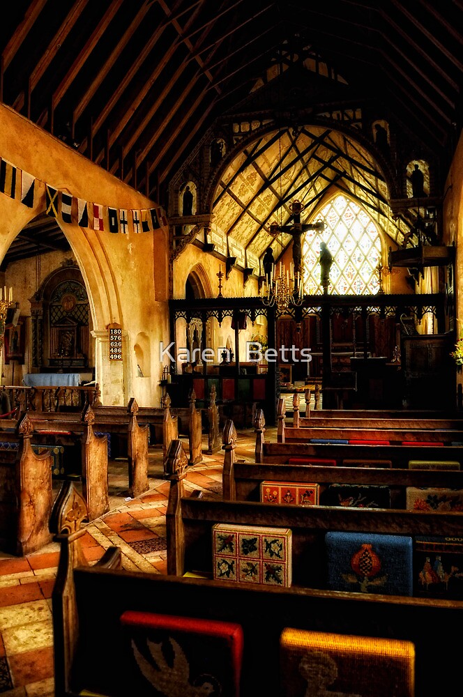 "Inside Barsham Holy Trinity Church, " by Karen Betts | Redbubble