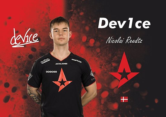 "dev1ce csgo pro Astralis" Poster by IMystikHD | Redbubble